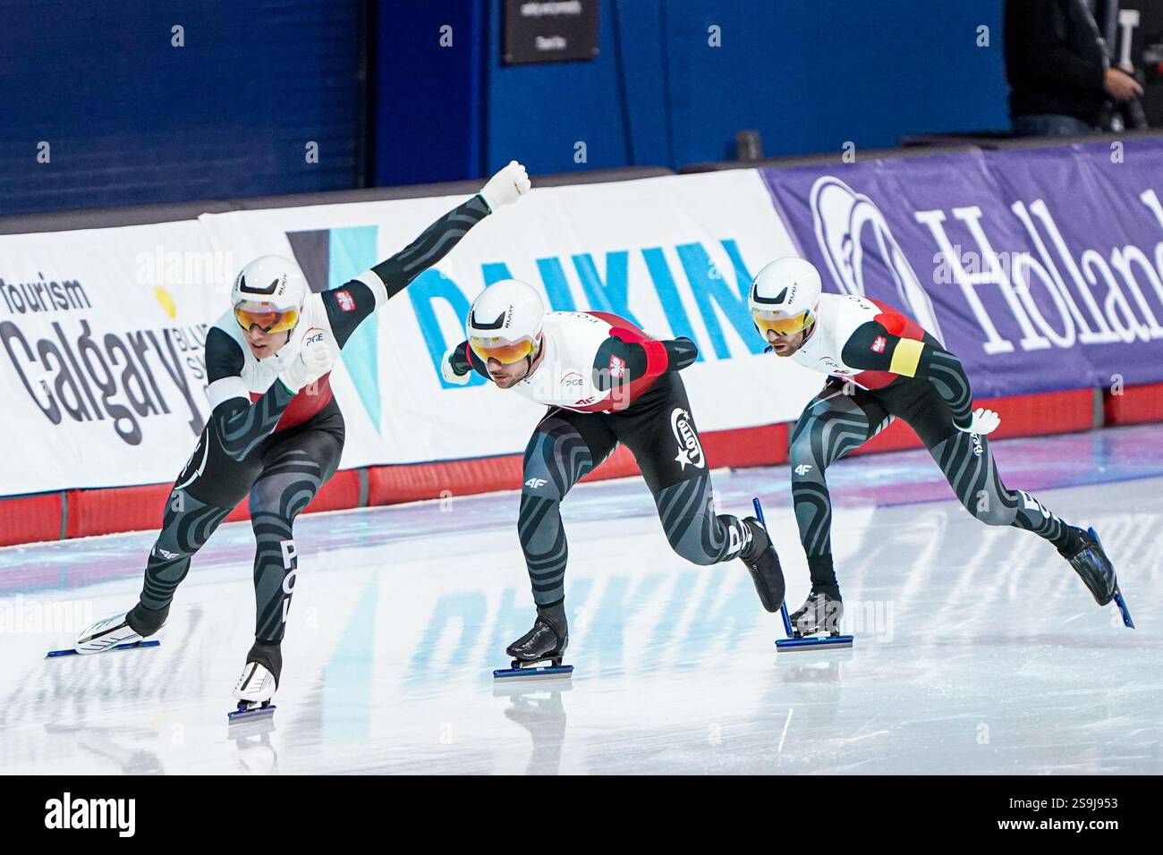 CALGARY, CANADA - JANUARY 26: Marek Kania of Poland, Piotr Michalski of ...