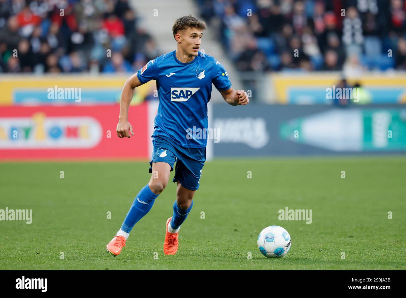 v.l.: Tom Bischof (TSG Hoffenheim, 7), 26.01.2025, Fussball, Bundesliga, TSG Hoffenheim ...