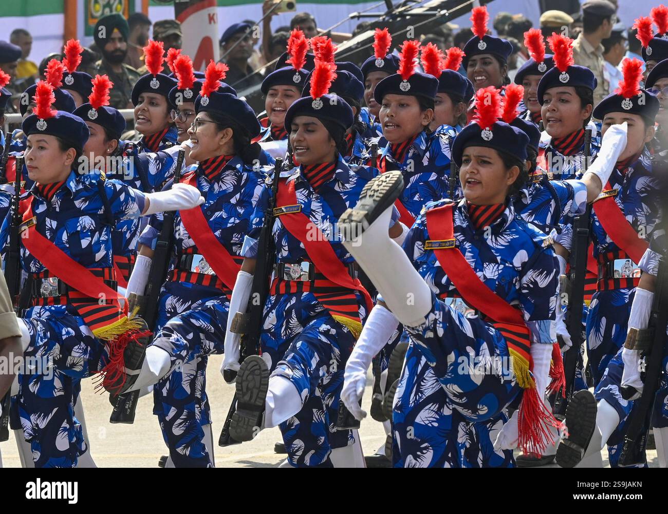 KOLKATA, INDIA - JANUARY 26: West Bengal Police Lady RAF Contingent ...