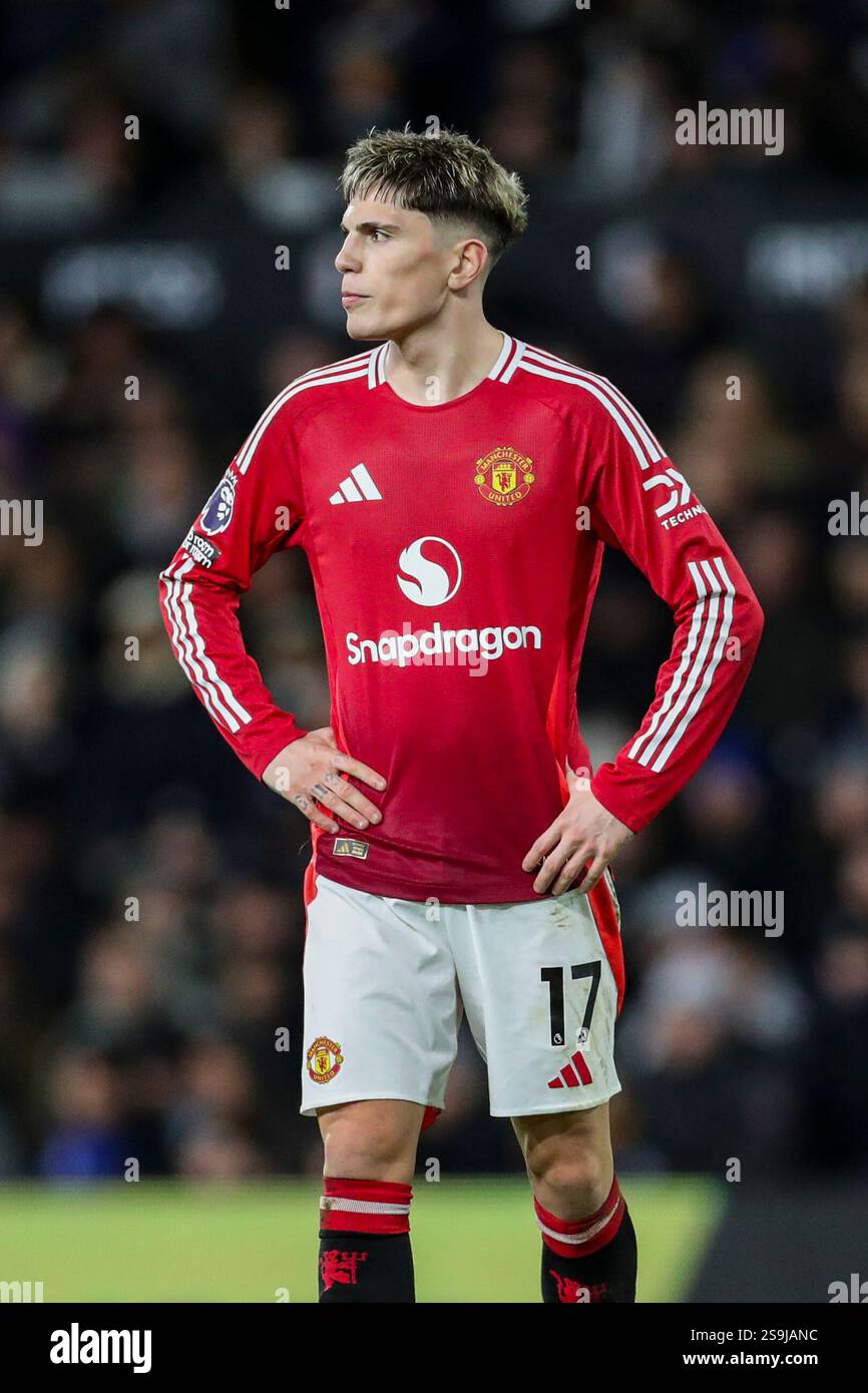 London, UK. 26th Jan, 2025. Manchester United forward Alejandro ...