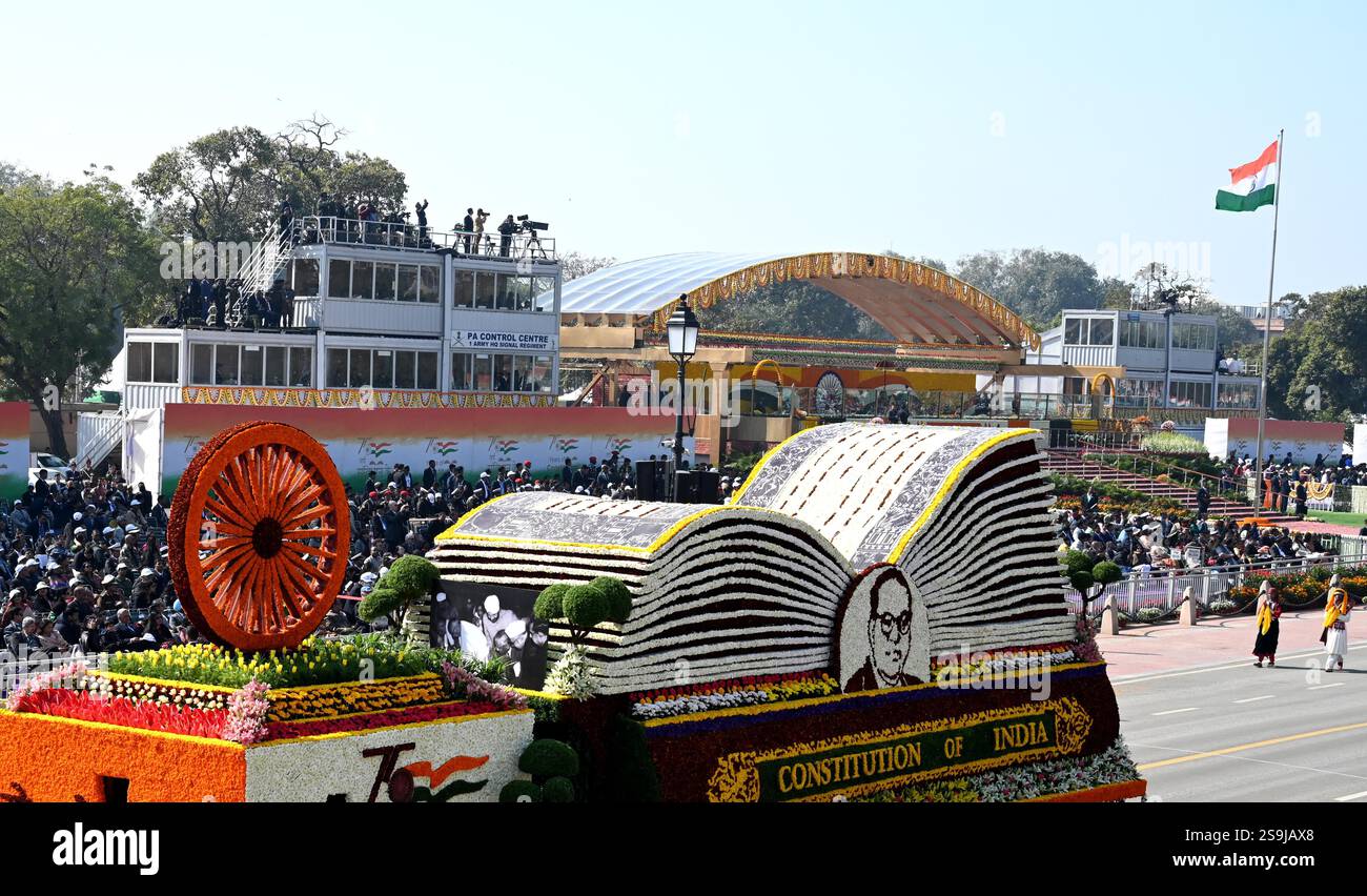 NEW DELHI, INDIA - JANUARY 26: A tableaux from Central Public Works Department (CPWD) on display ...