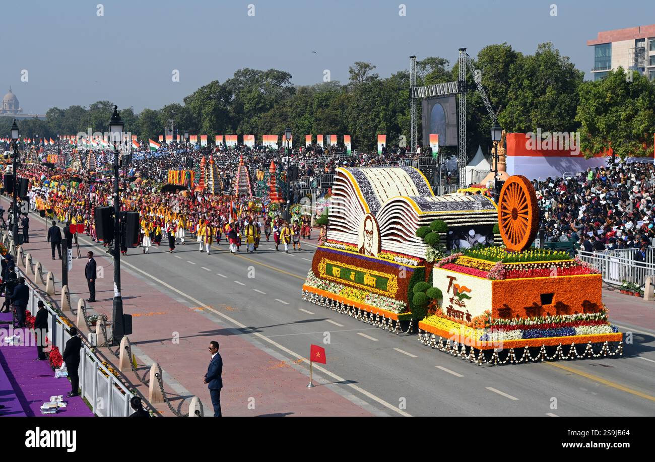 NEW DELHI, INDIA - JANUARY 26: A tableaux from Central Public Works Department (CPWD) on display ...