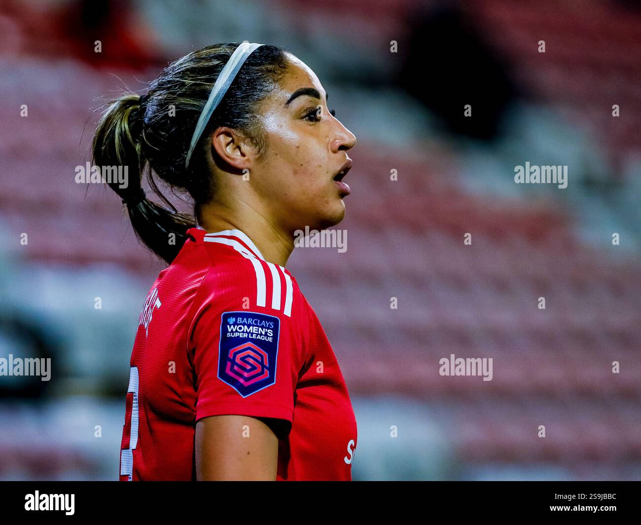 Leigh Sports Village Stadium, England 26th January 2025: Gabby George ...