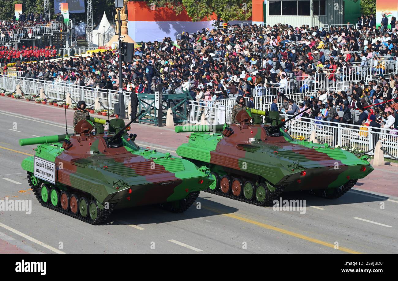 NEW DELHI, INDIA - JANUARY 26: Sarth BMP-2 Infantry Combat Machine on ...