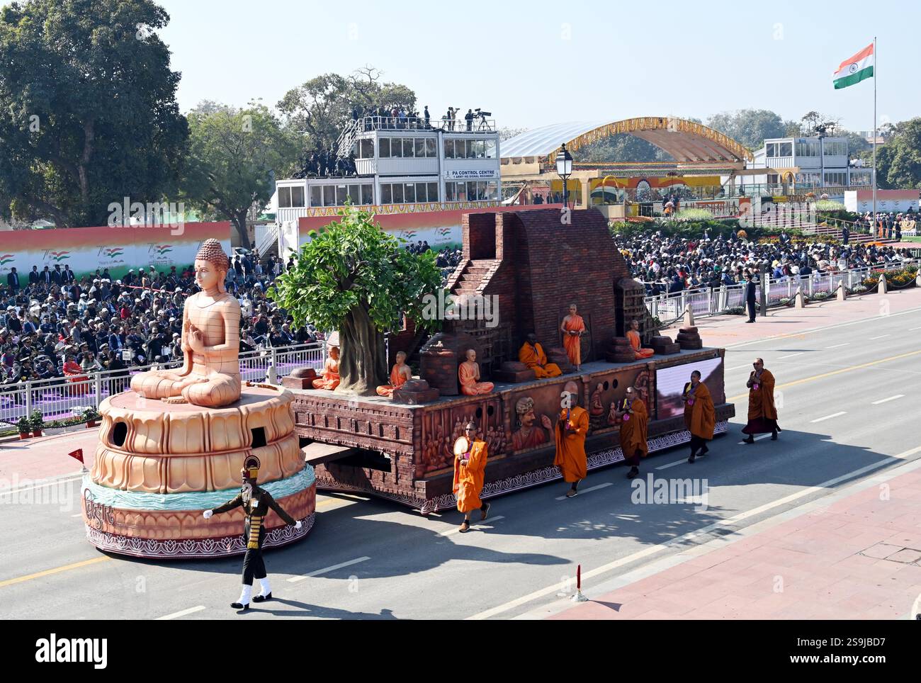 NEW DELHI, INDIA - JANUARY 26: A tableaux from Bihar State on display ...