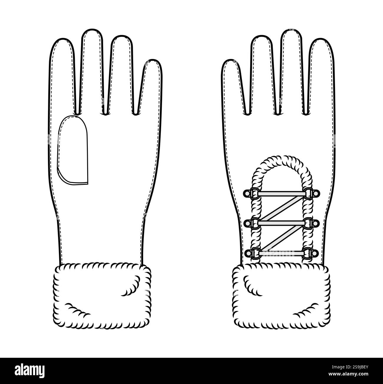 Igloo Fur Gloves Wrist length Fashion hand accessory clothing technical ...