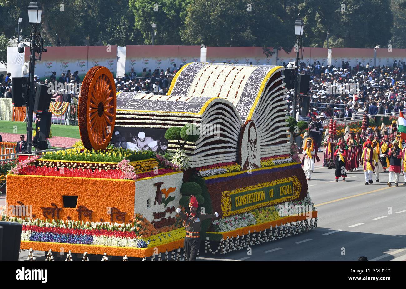 NEW DELHI, INDIA - JANUARY 26: A tableaux from Central Public Works Department (CPWD) on display ...