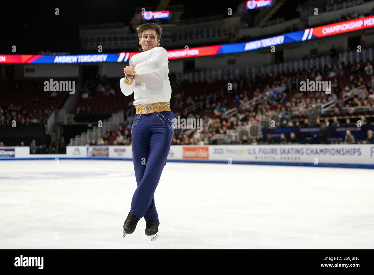 Andrew Torgashev performs during the men's free skate competition at ...