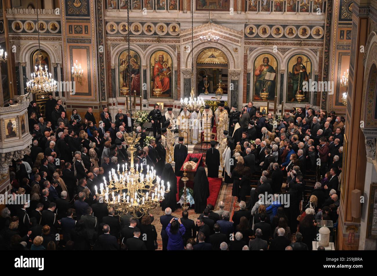 Athens, Greece. 26 January 2025. Greek Orthodox priests and the ...