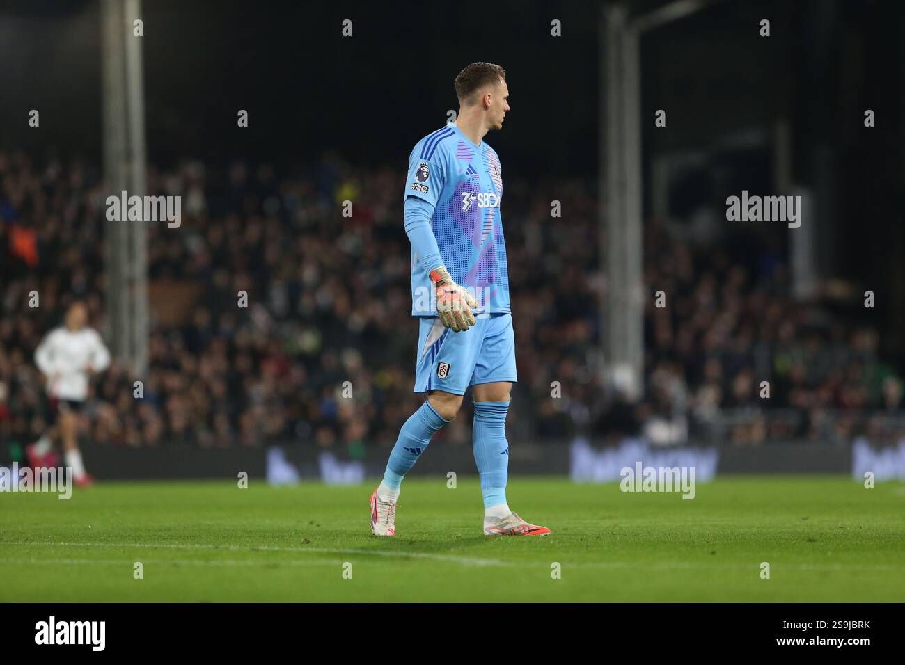 Craven Cottage, January 26th 2025: Goalkeeper Bernd Leno of Fulham ...