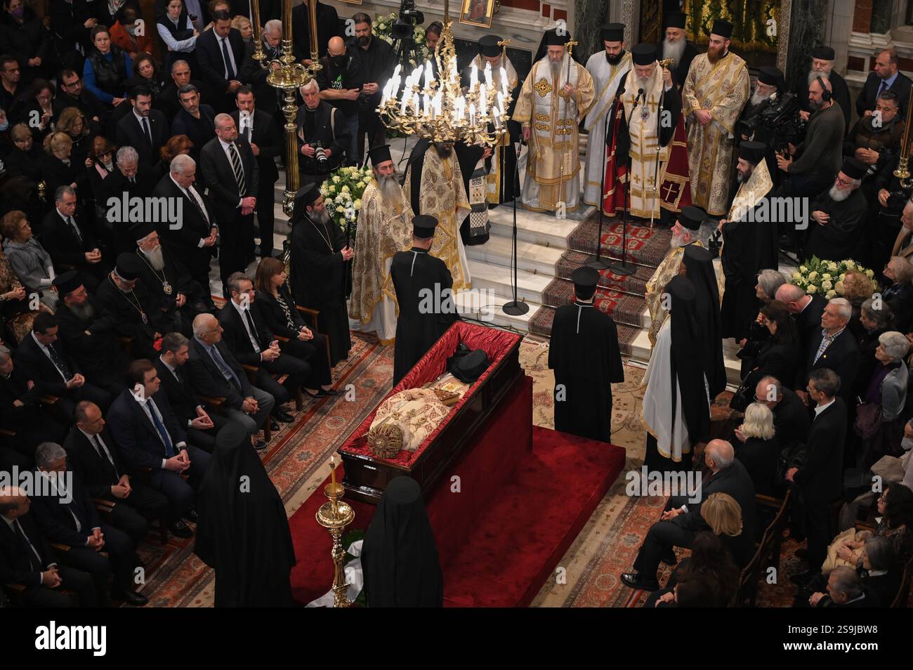 Athens, Greece. 26 January 2025. Greek Orthodox priests and the ...