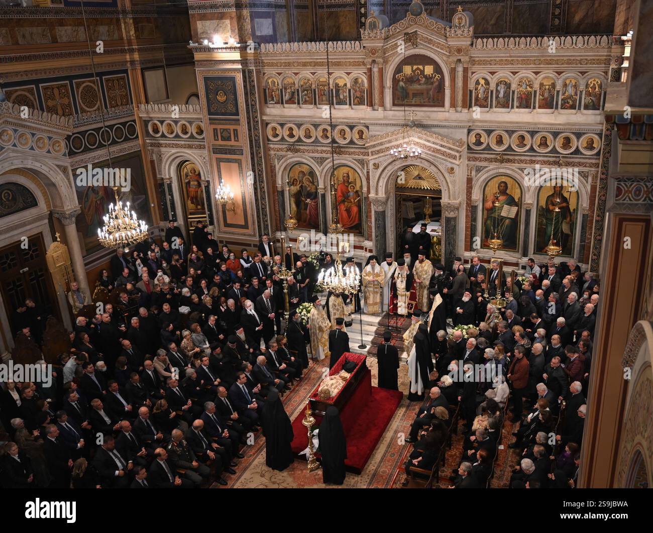 Athens, Greece. 26 January 2025. Greek Orthodox priests and the ...