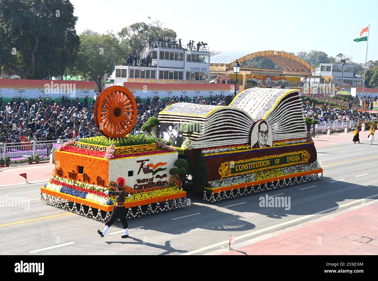 NEW DELHI, INDIA - JANUARY 26: A tableaux from Central Public Works ...
