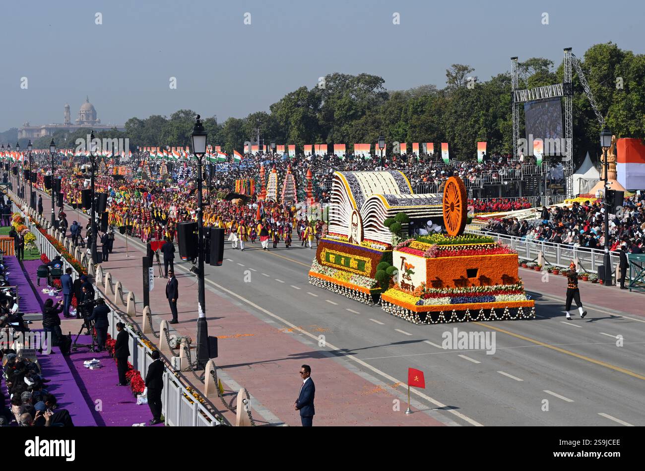NEW DELHI, INDIA - JANUARY 26: A tableaux from Central Public Works ...
