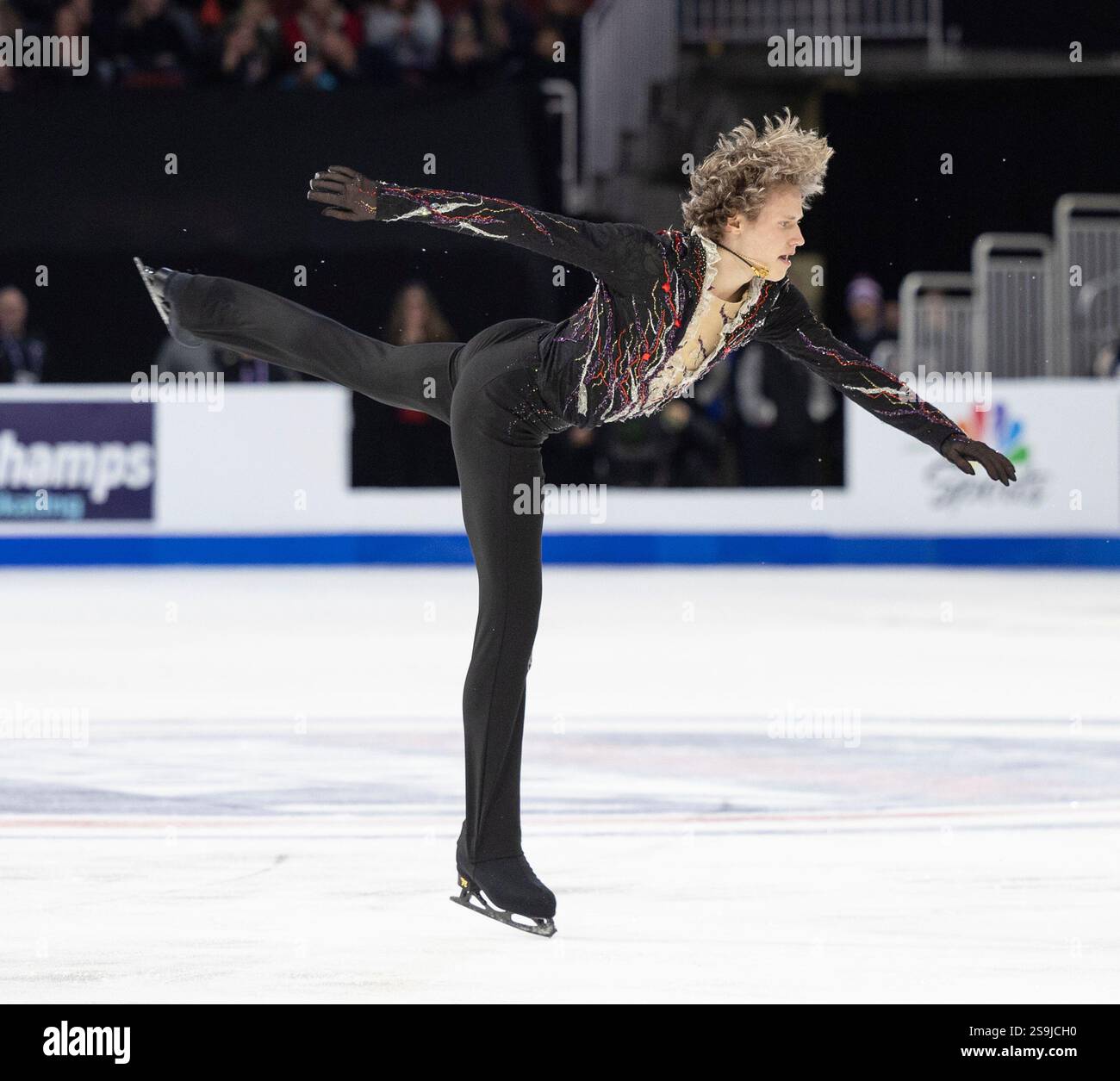 Ilia Malinin performs during the men's free skate competition at the U ...
