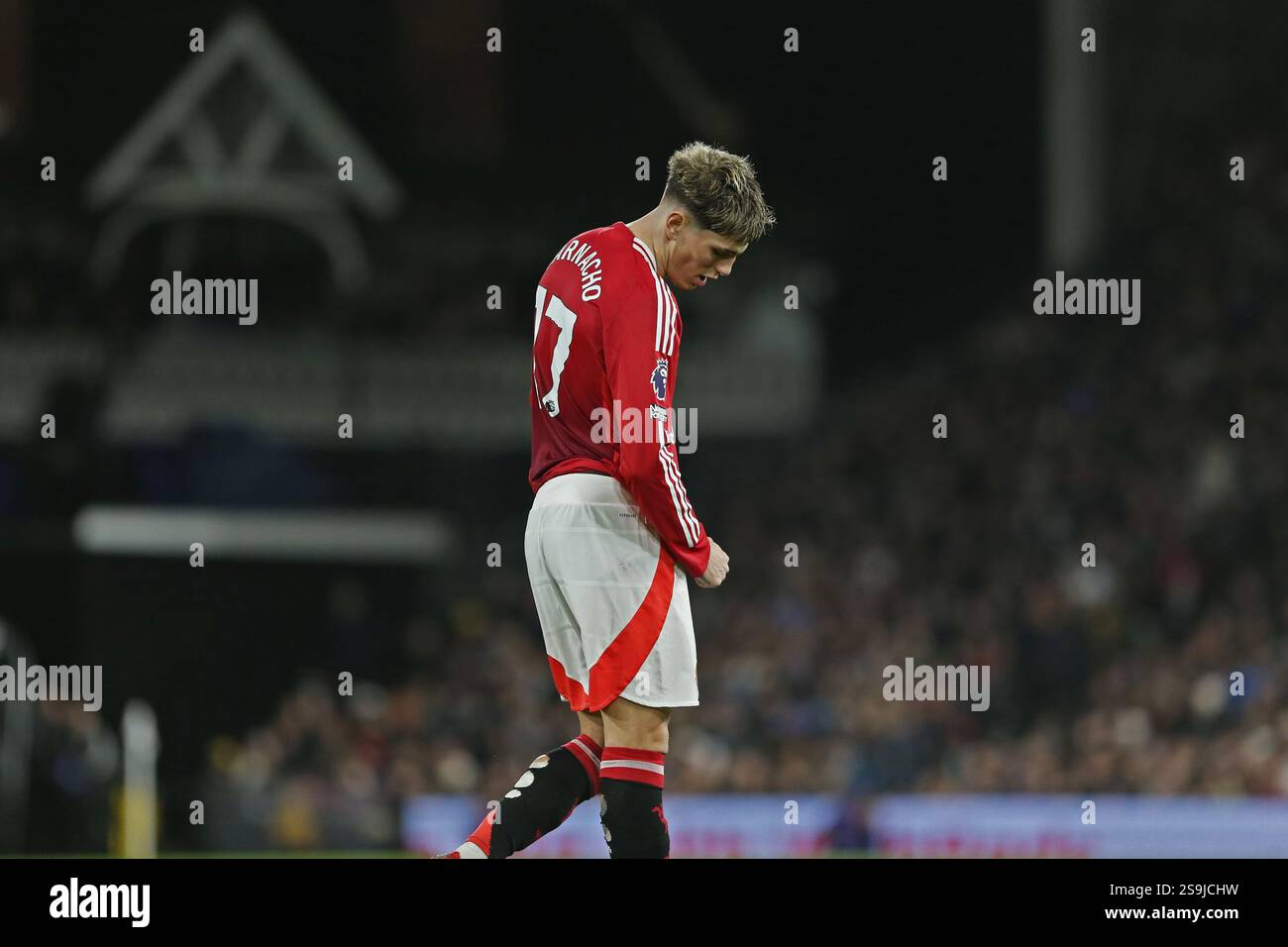 Craven Cottage, January 26th 2025: Alejandro Garnacho of Manchester ...