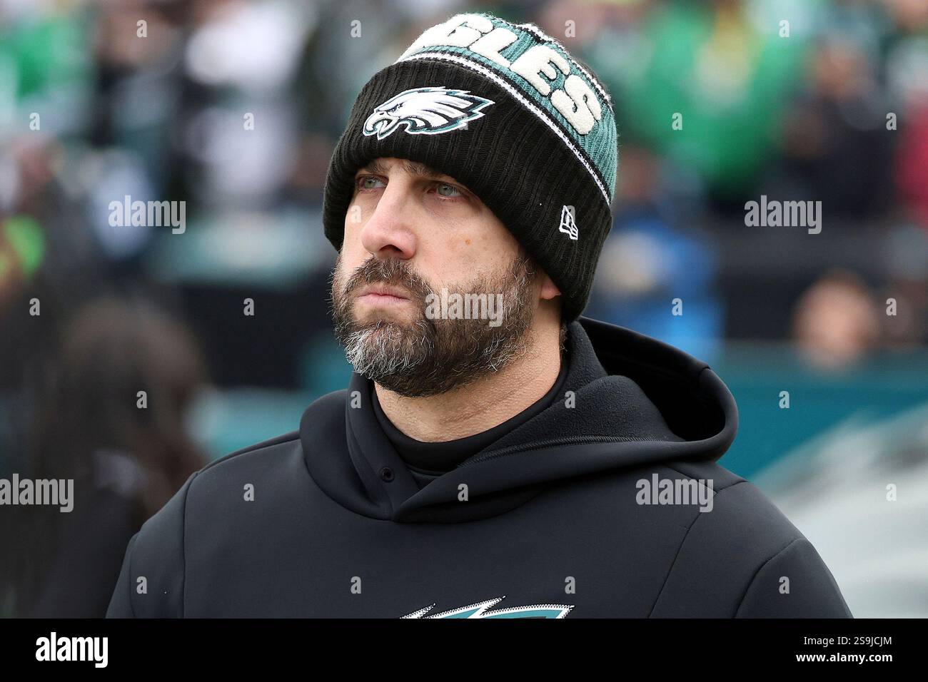 Philadelphia Eagles head coach Nick Sirianni walks onto the field ...