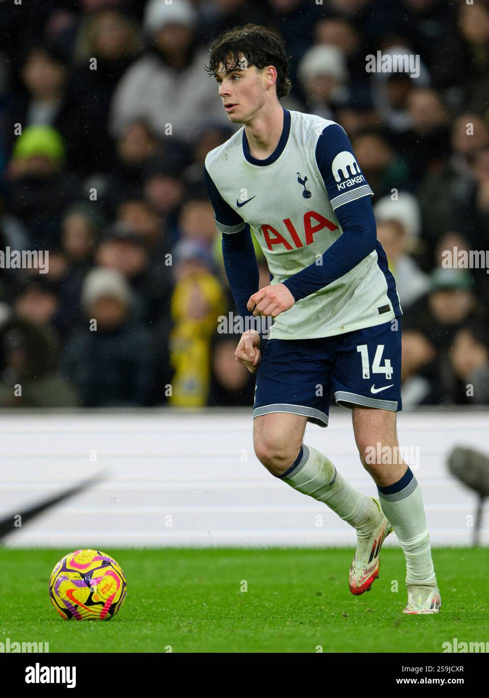 London, England - 2025 January 26th: Tottenham Hotspur's Archie Gray ...