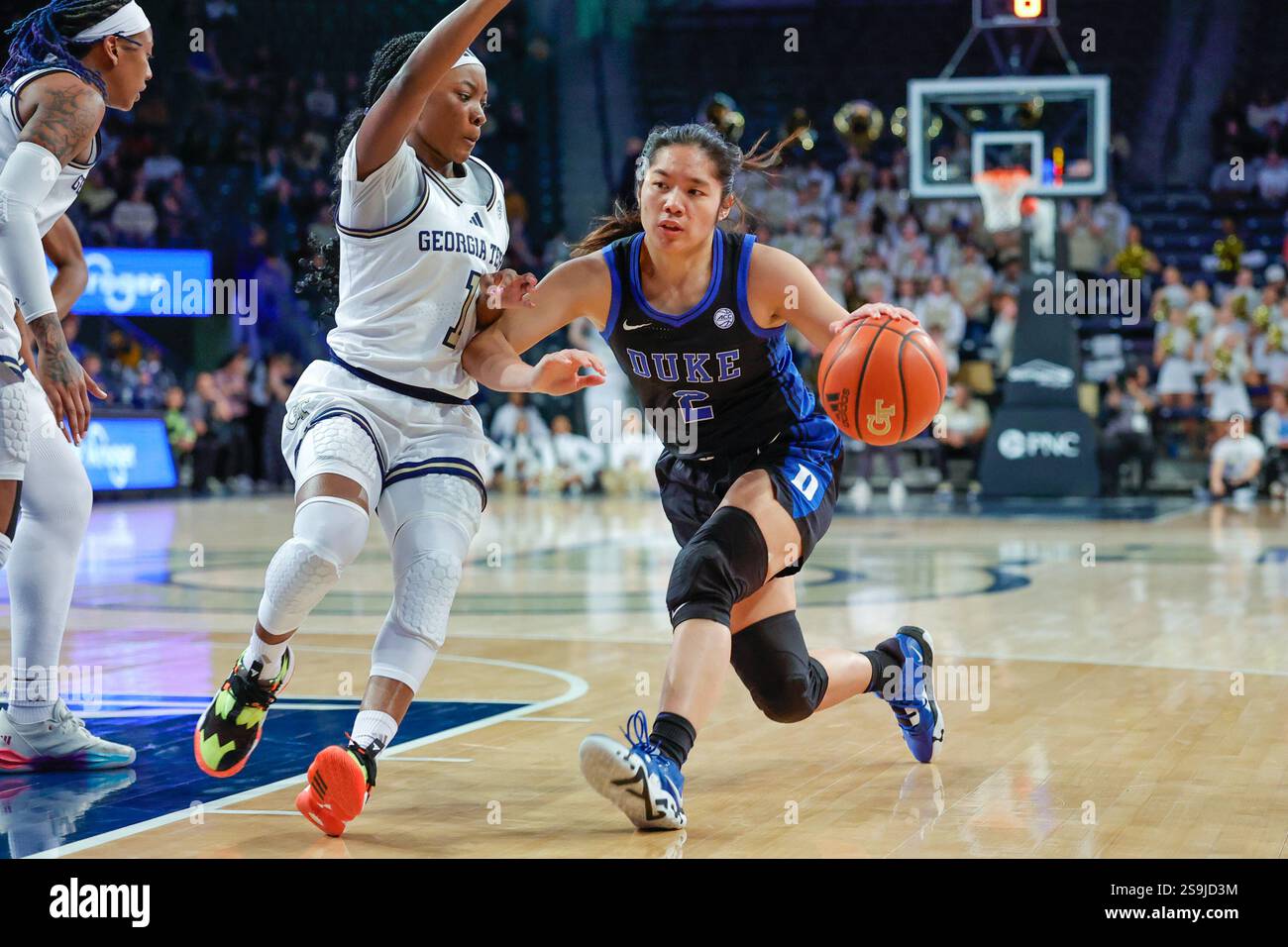 January 26, 2025: Vanessa de Jesus (2) of Duke drives against Chazadi ...