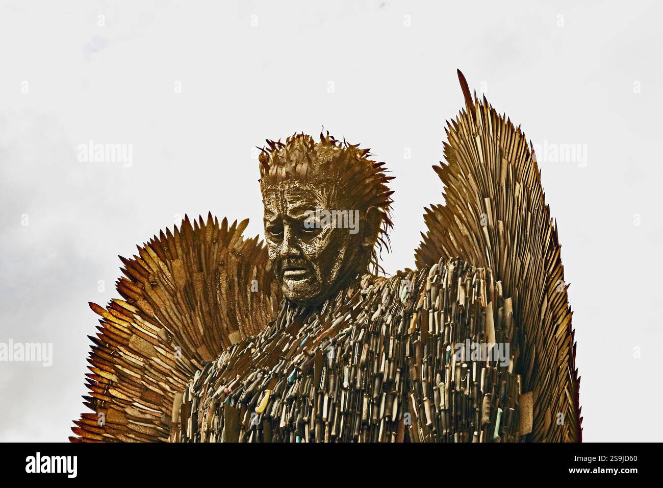 The Knife Angel sculpture at Victoria Circus, Southend, crafted by ...