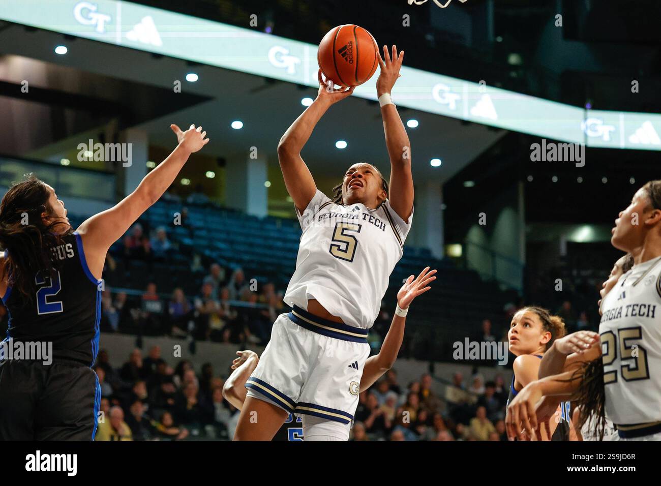 January 26, 2025: Tonie Morgan (5) of Georgia Tech in action during the ...