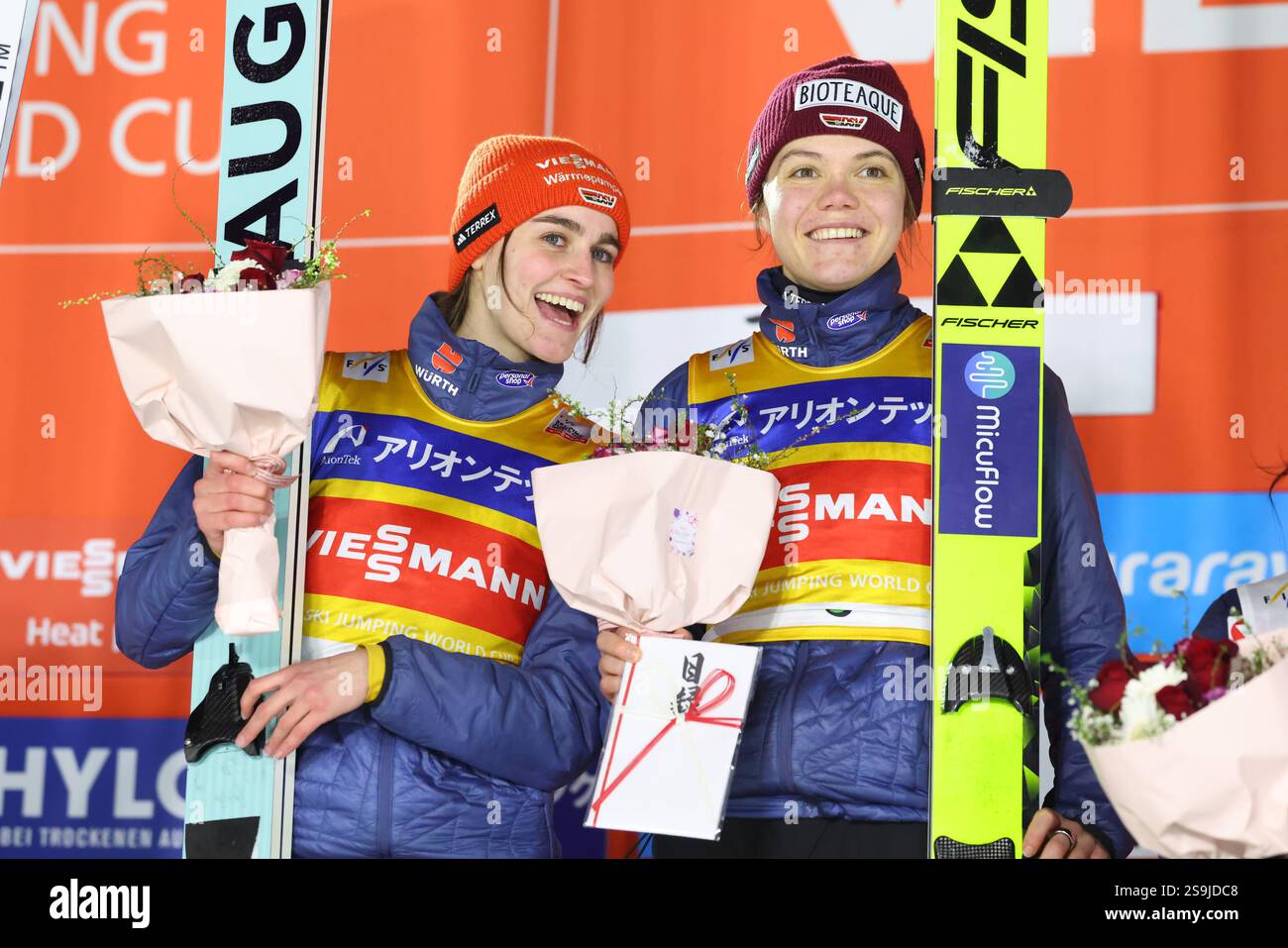 (L-R) Selina Freitag, Agnes Reisch (GER), JANUARY 25, 2025 - Ski ...