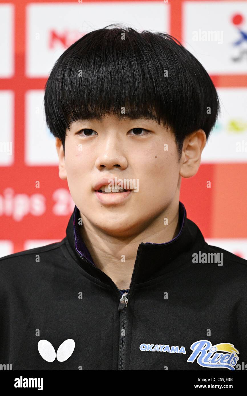 Kazuki Yoshiyama, JANUARY 24, 2025 - Table Tennis : All Japan Table Tennis Championships 2025 ...