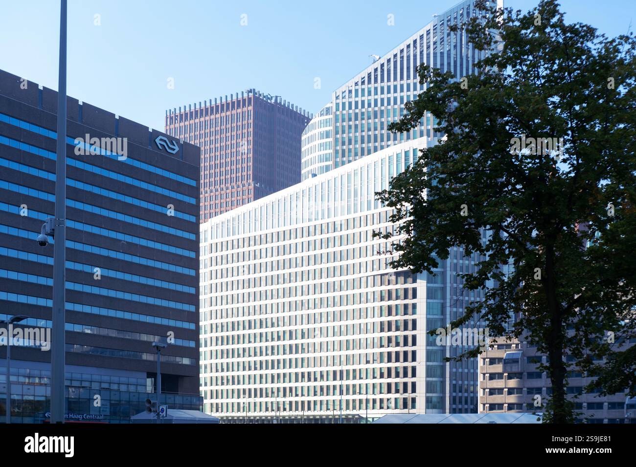 multi-storey modern train station complex in The Hague, office ...