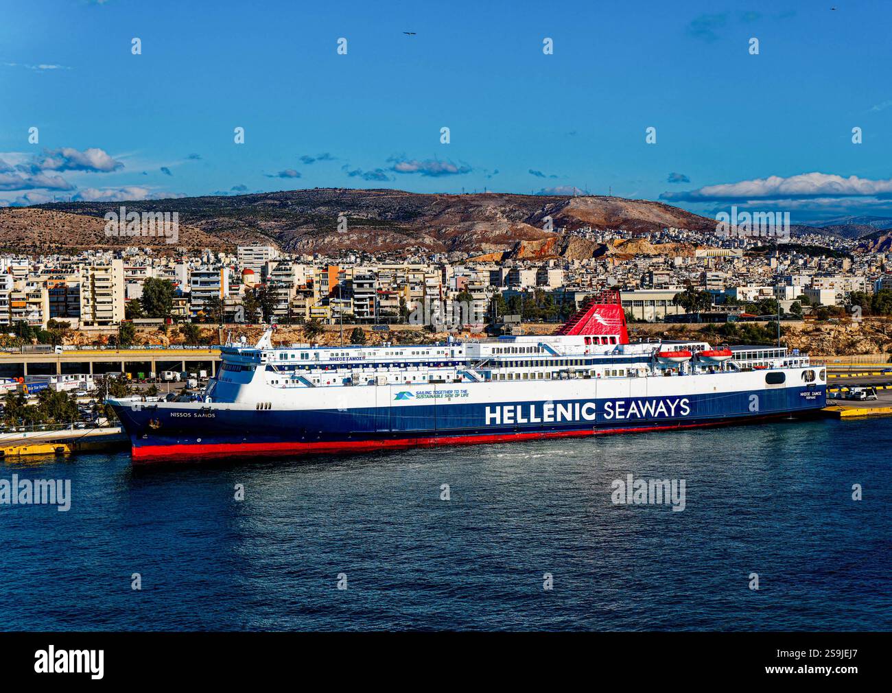 Hellenic Seaways Ferry in Athens Stock Photo - Alamy
