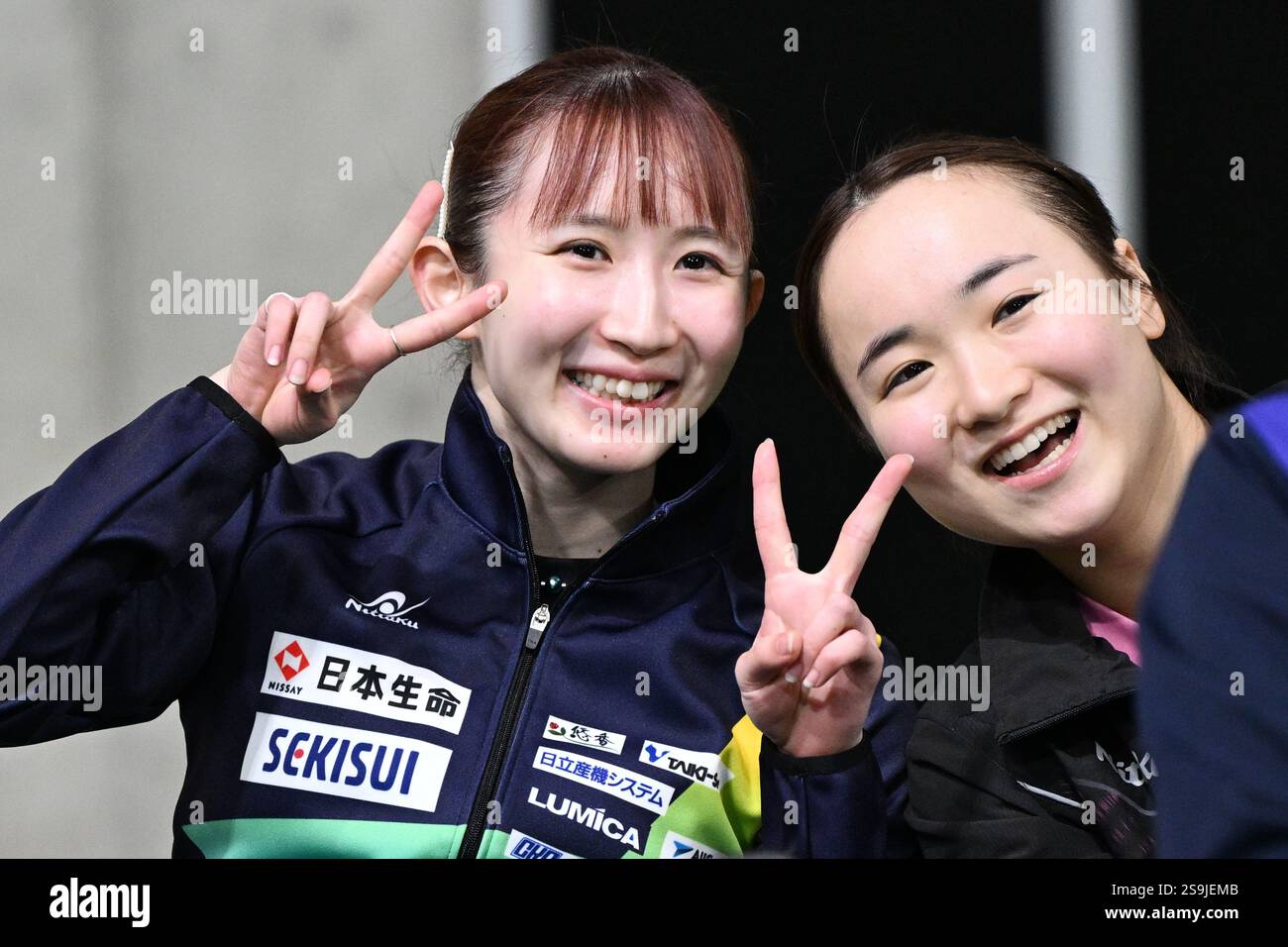(L-R) Hina Hayata, Mima Ito, JANUARY 26, 2025 - Table Tennis : All ...