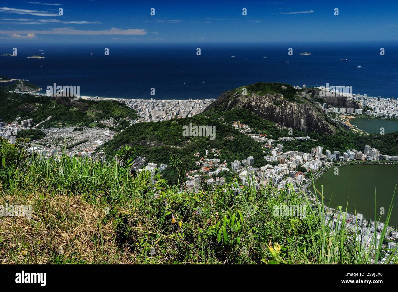 Panoramic view of beach in rio de Janeiro brazil Stock Photo - Alamy