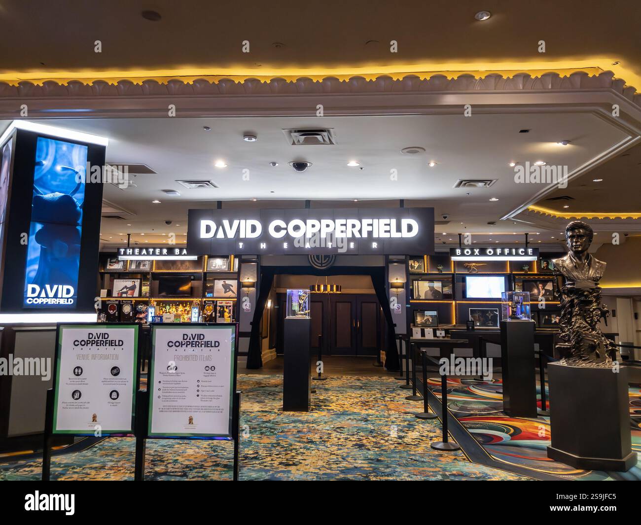 LAS VEGAS, AUGUST 21, 2024: Entrance David Copperfield Theater at the ...