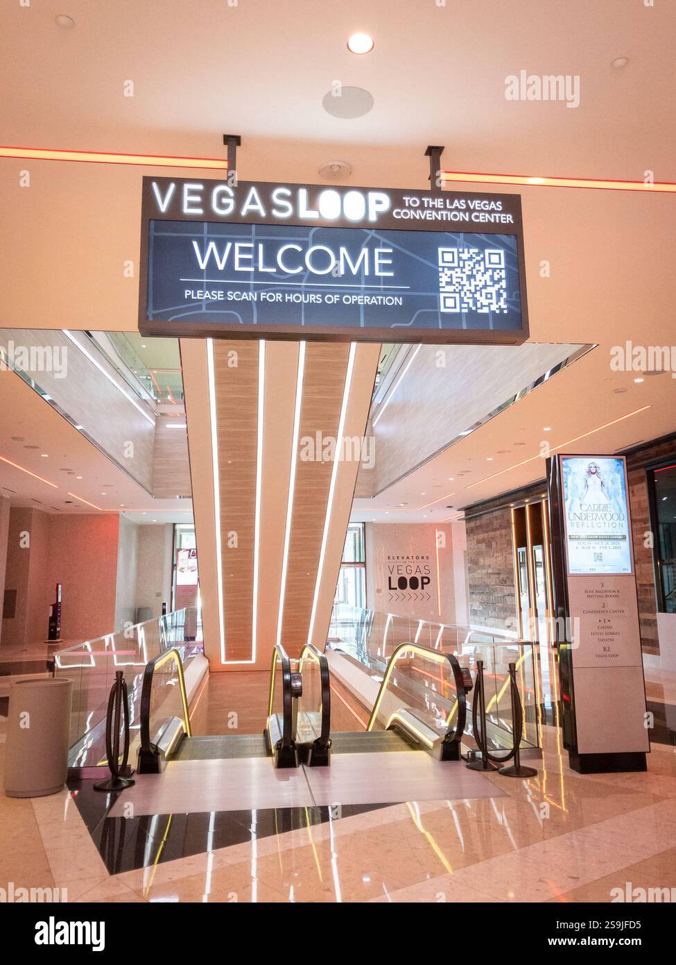 LAS VEGAS, AUGUST 21, 2024: entrance to the Vegas Loop at Resort World ...
