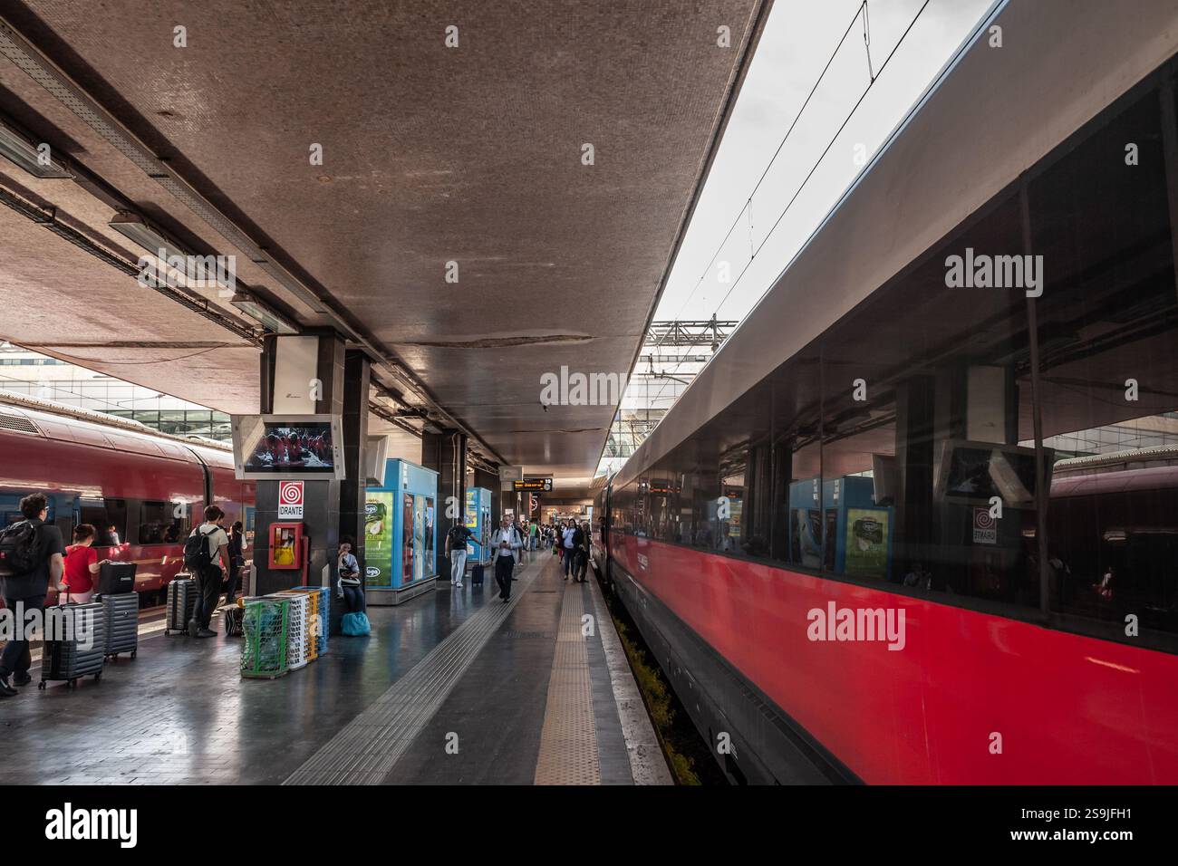 ROME, ITALY - JUNE 15, 2024: A Frecciarossa high-speed train at Rome’s ...