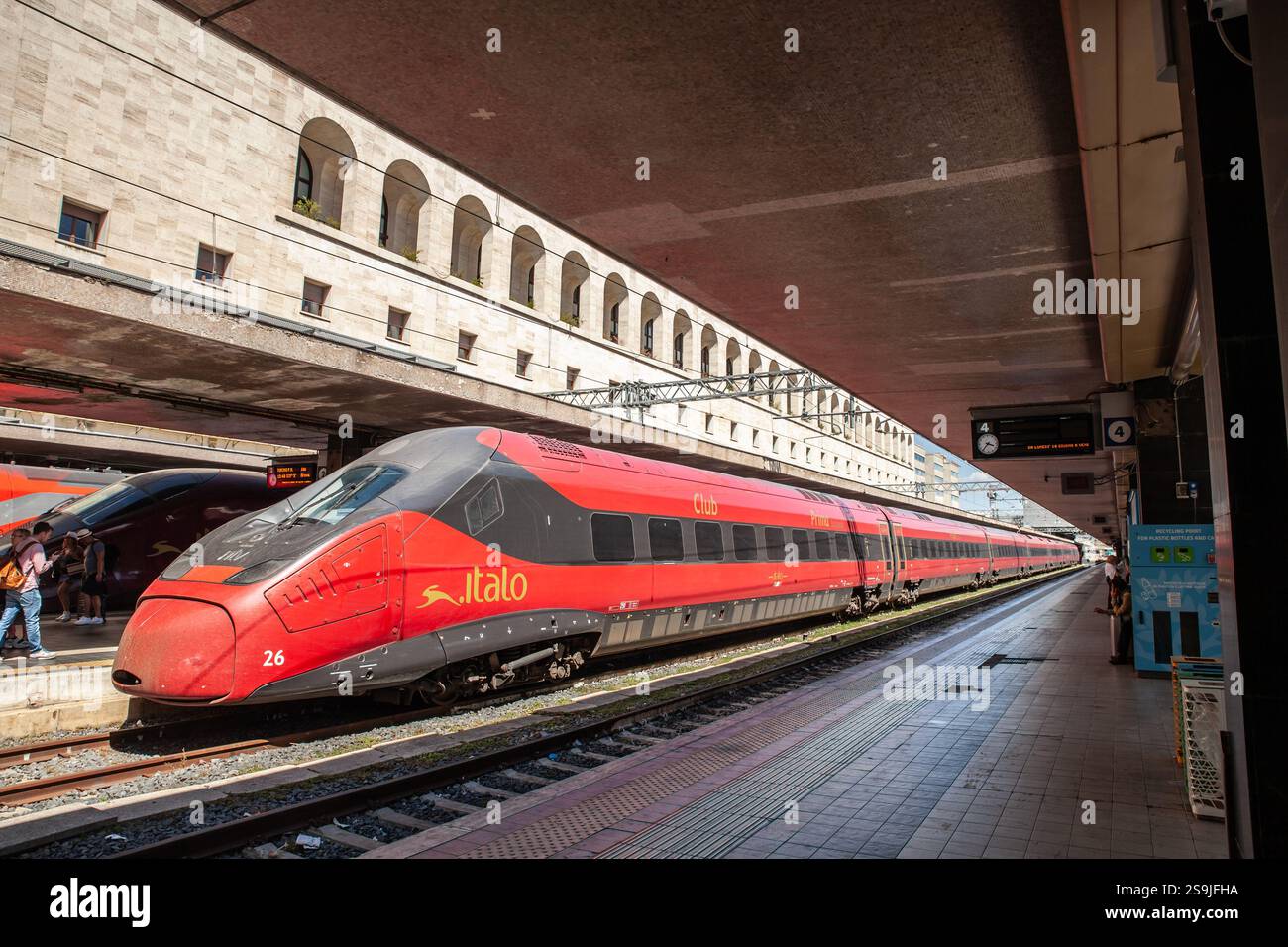 FLOREROMENCE, ITALY - JUNE 15, 2024: Italo high-speed train waits at ...