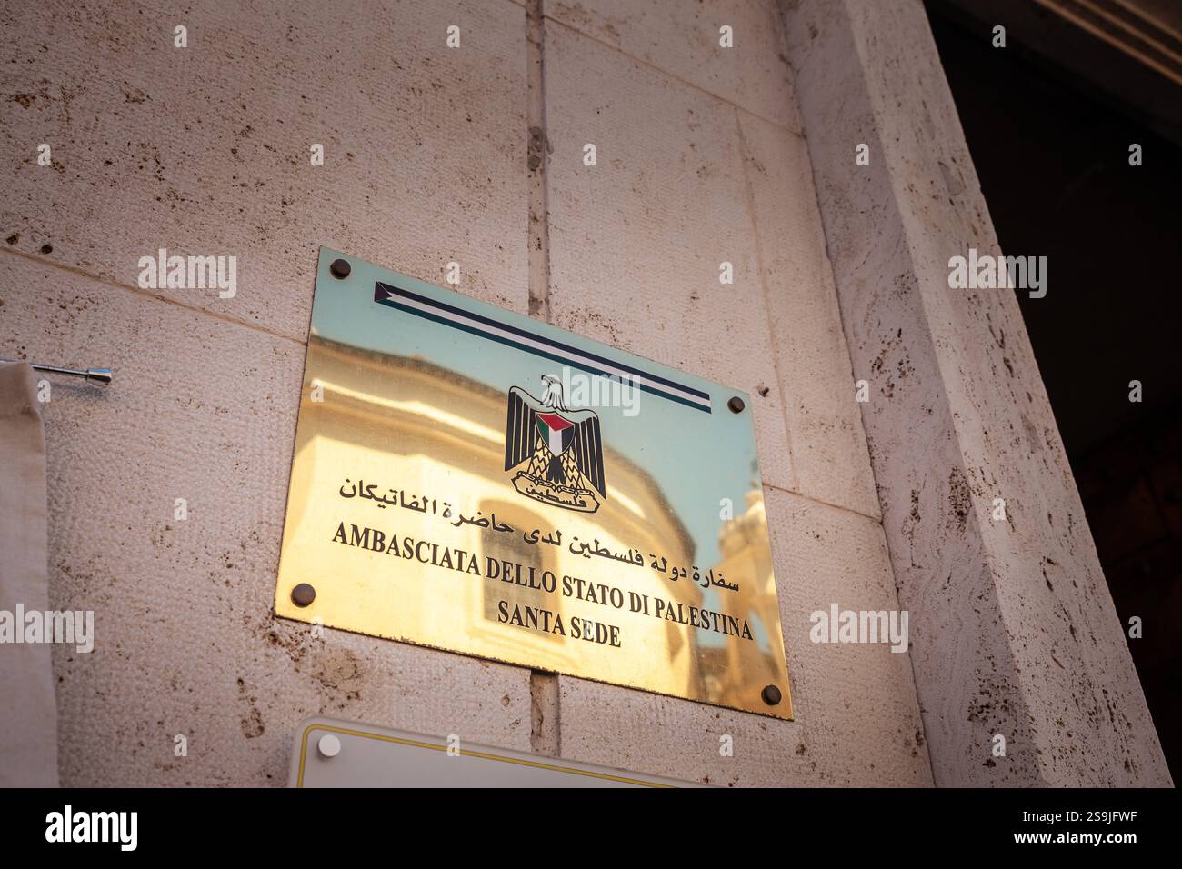 VATICAN - JUNE 15, 2024: plaque for the Embassy of the State of ...