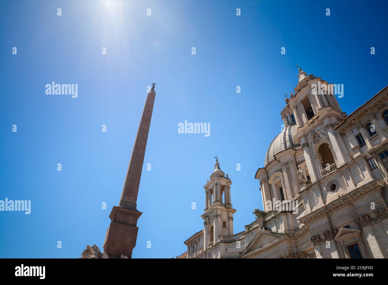 Saint Peter Basilica and saint peter square Piazza San Pietro in the ...