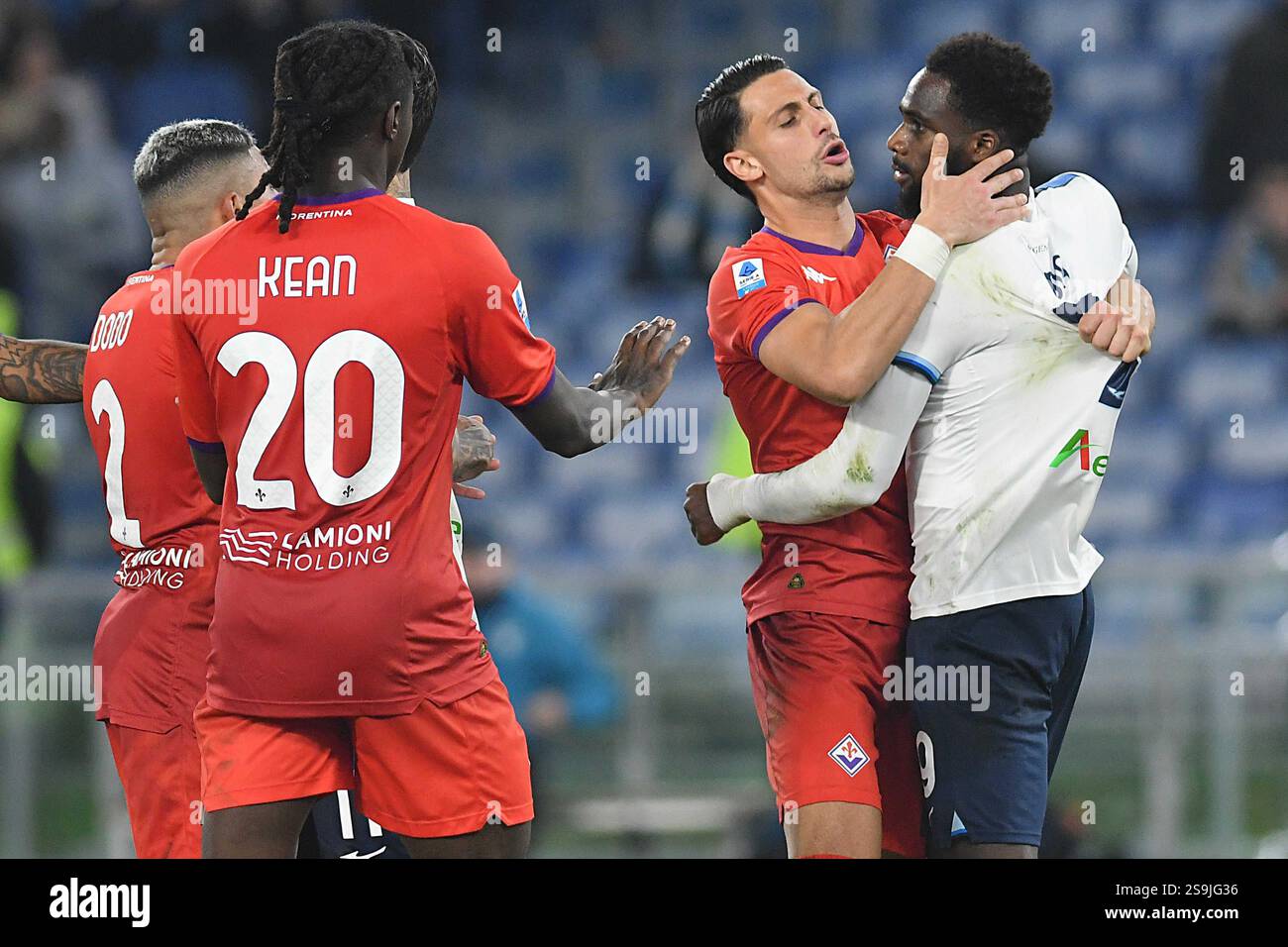 Moise Kean of Fiorentina,Rolando Mandragora of Fiorentina,Boulaye Dia ...