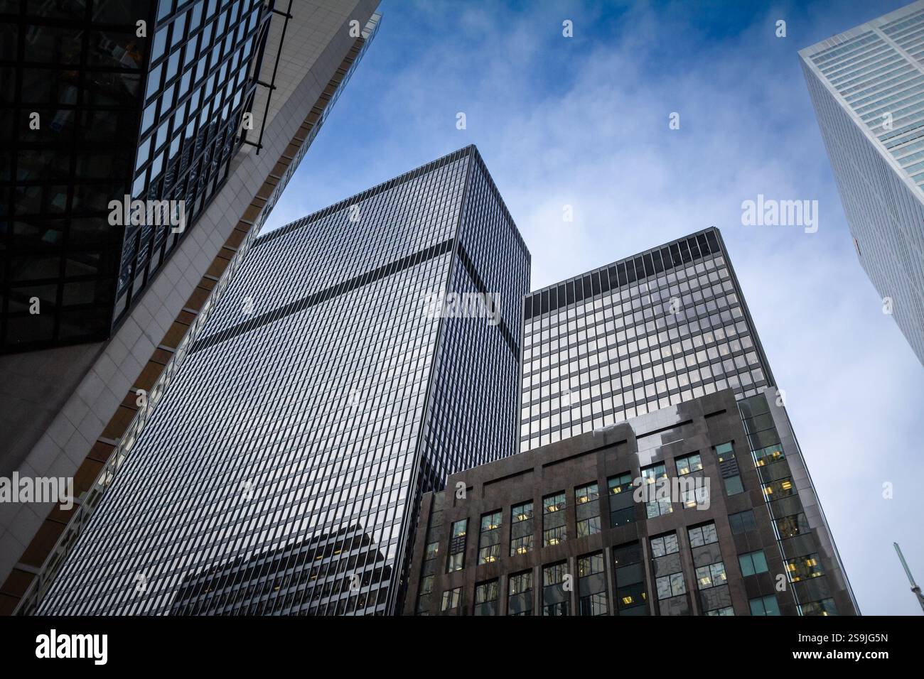 North American skyline - Towering office skyscrapers define a ...