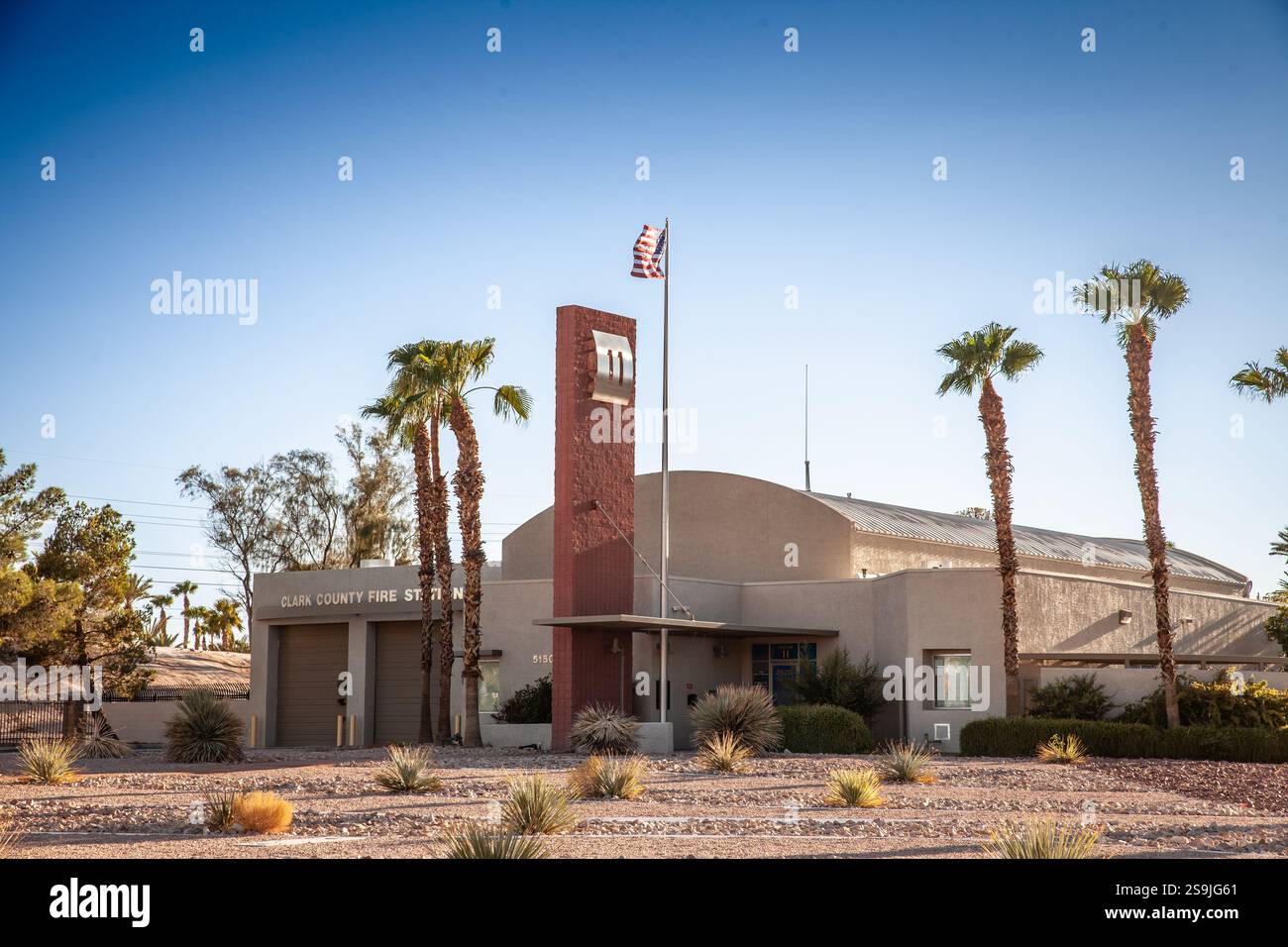 LAS VEGAS, AUGUST 21, 2024: Clark County Fire Department station in Las ...
