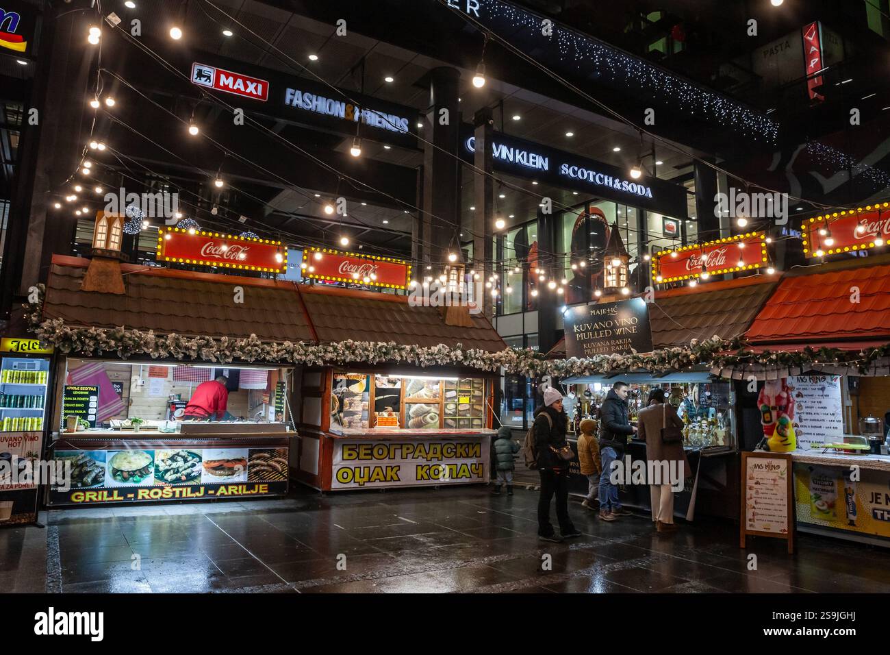 BELGRADE, SERBIA - DECEMBER 12, 2024: Christmas market in Belgrade ...