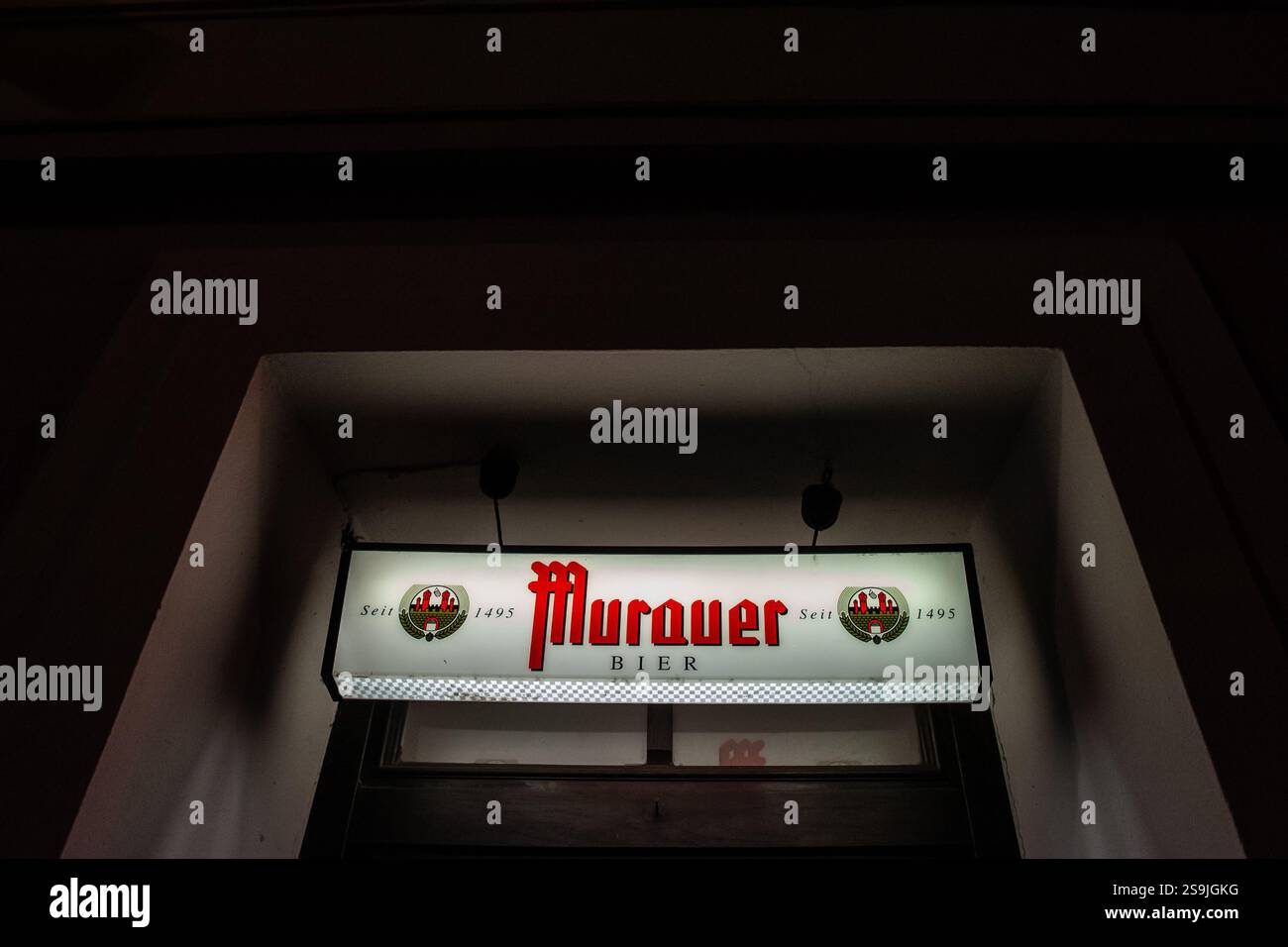 Murauer bier sign hi-res stock photography and images - Alamy