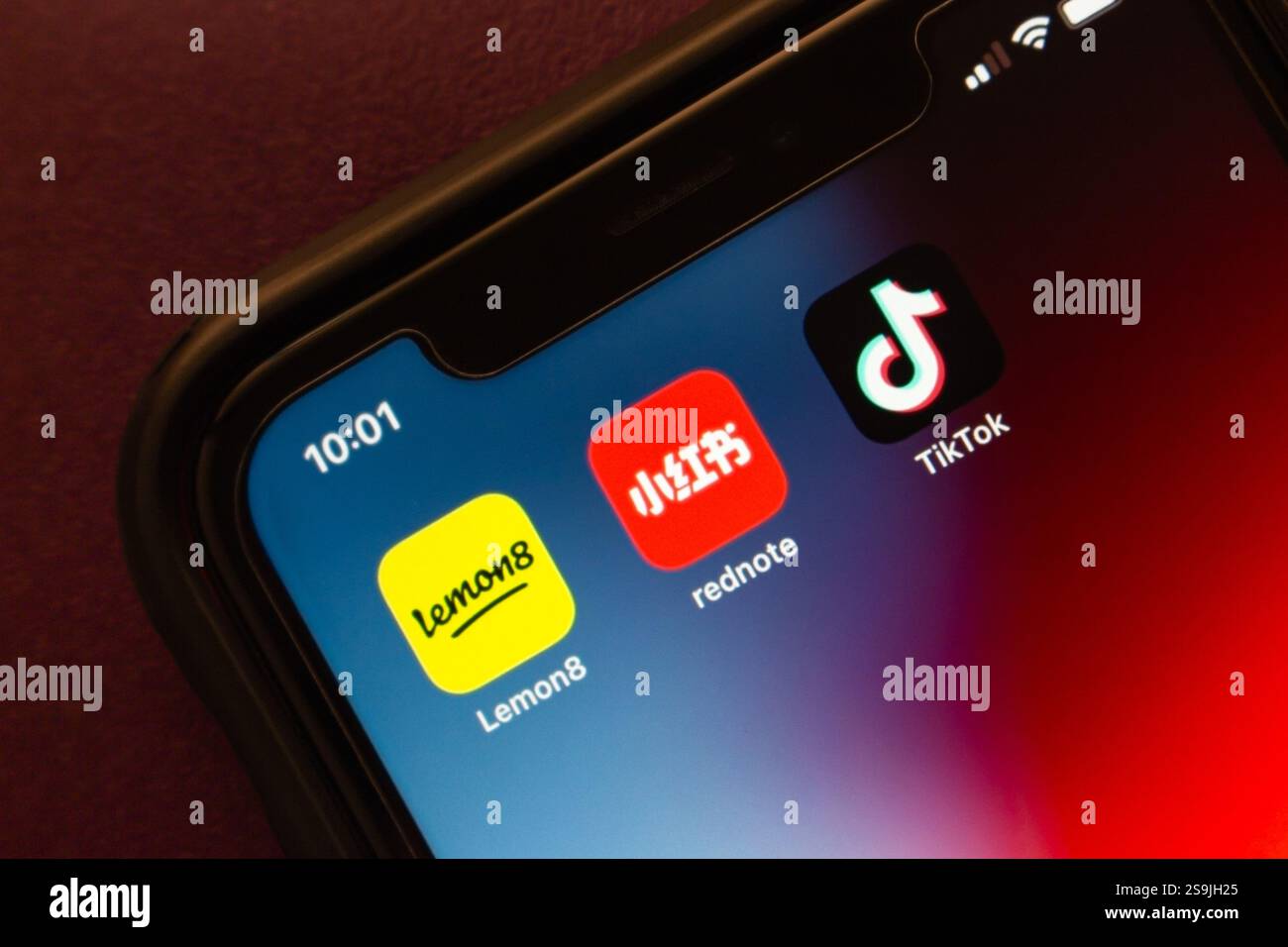 Mexico City, MEXICO - Jan 26 2025 : Lemon8, RedNote and TikTok icons are displayed on an iPhone ...