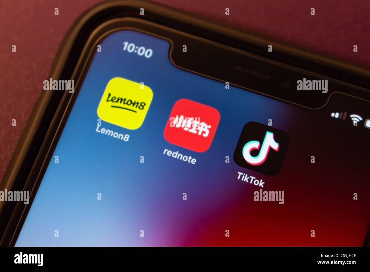 Mexico City, MEXICO - Jan 26 2025 : Lemon8, RedNote and TikTok icons are displayed on an iPhone ...