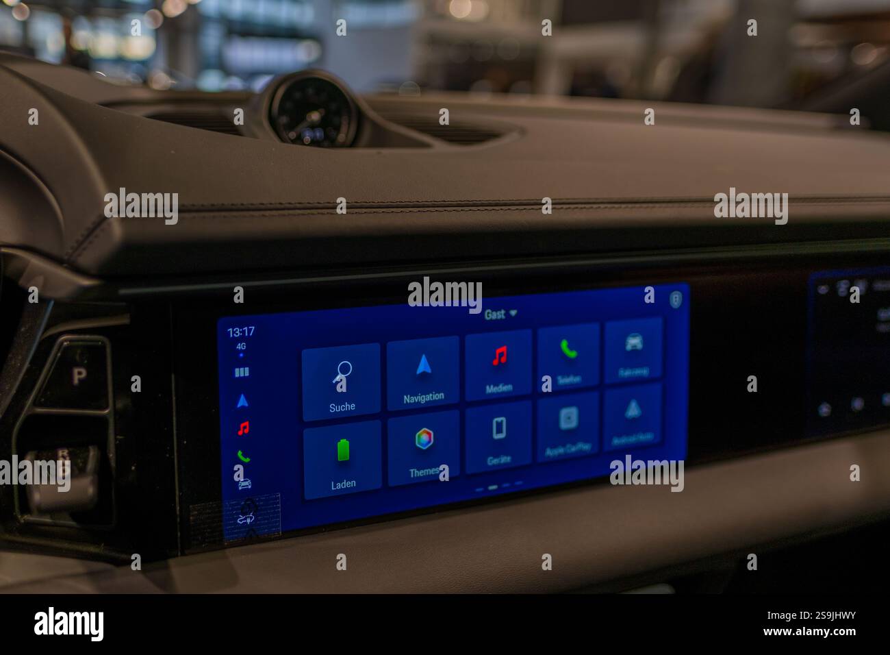 luxurious interior electric Porsche Macan GTS car Interior, cockpit ...