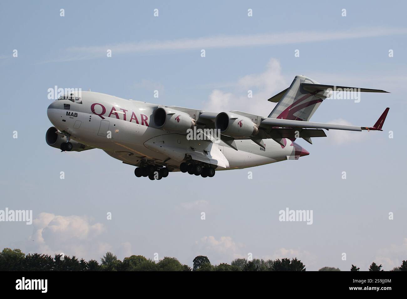 A7-MAB, a Boeing C-17 Globemaster III operated by the Qatar Emiri Air ...