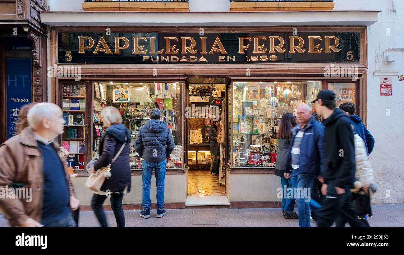 Papelería Ferrer, a historic stationery shop on Calle Sierpes in ...