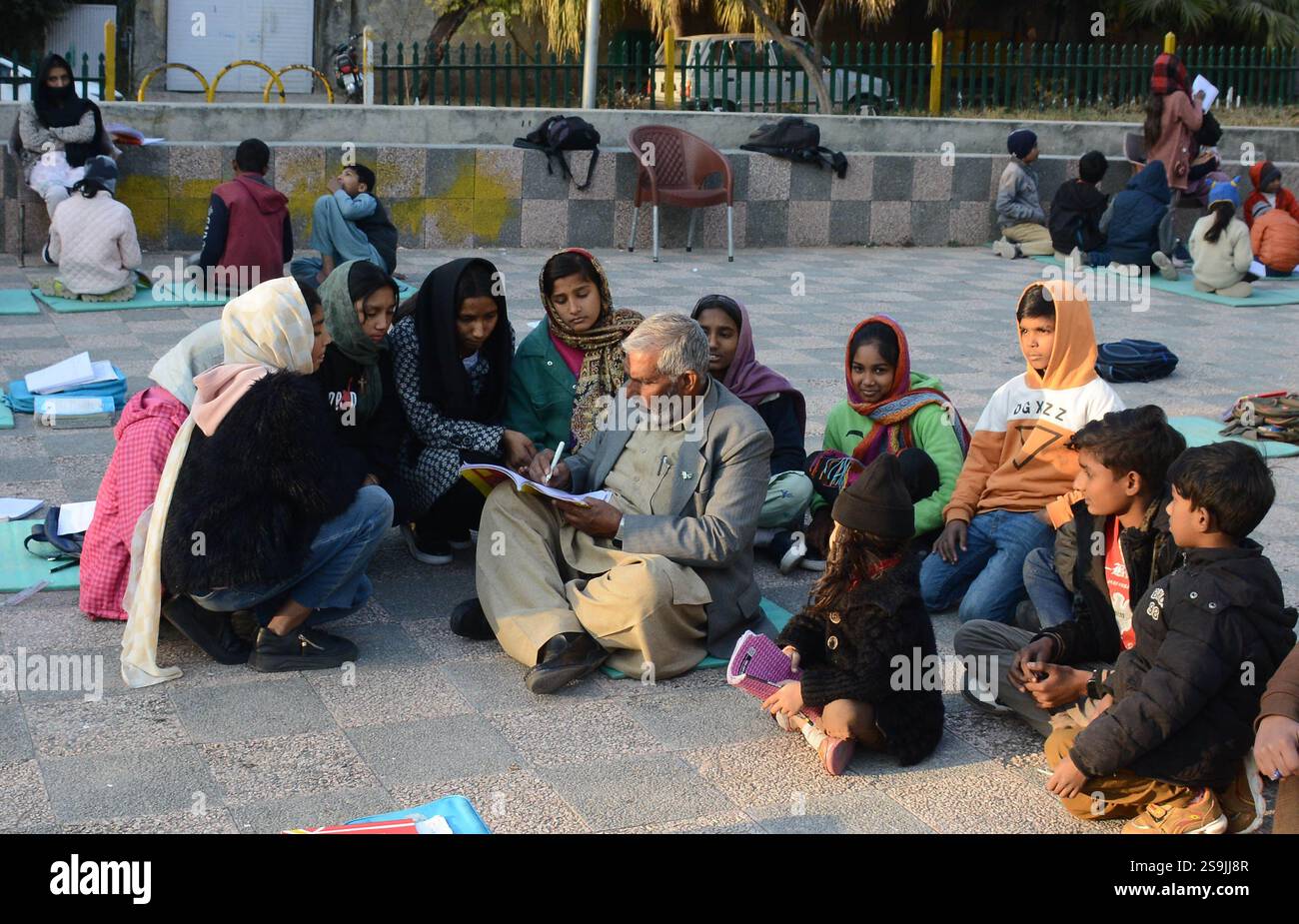 Muhammad Ayub has been running his free school for street children in a F-6/2 park in Islamabad ...