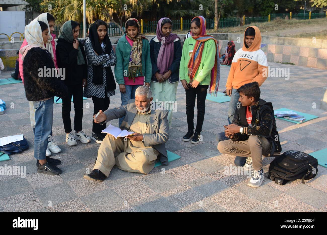 Muhammad Ayub has been running his free school for street children in a F-6/2 park in Islamabad ...