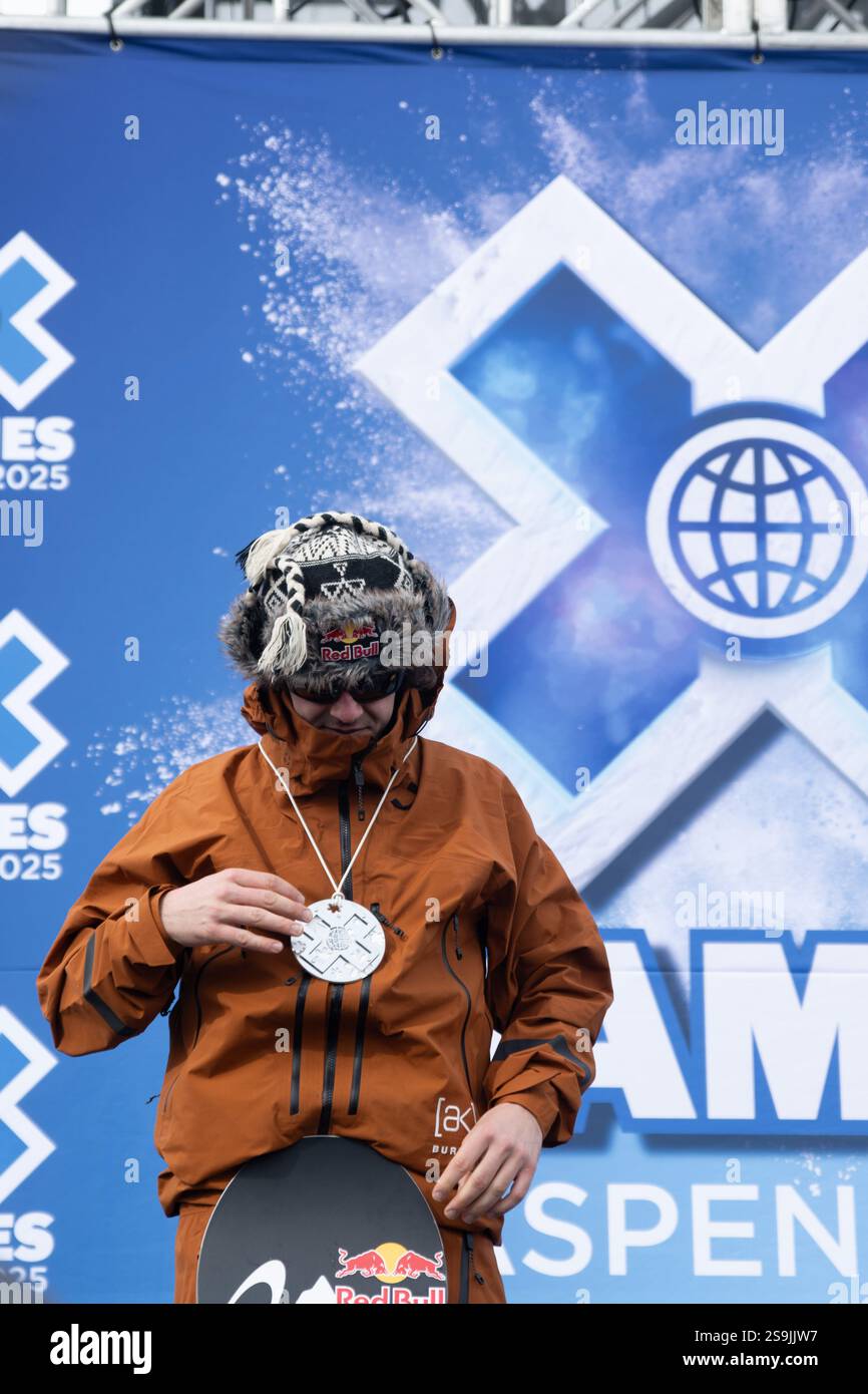 January 25, 2025, Aspen, Colorado, USA: Snowboarder MARK MCMORRIS wins ...